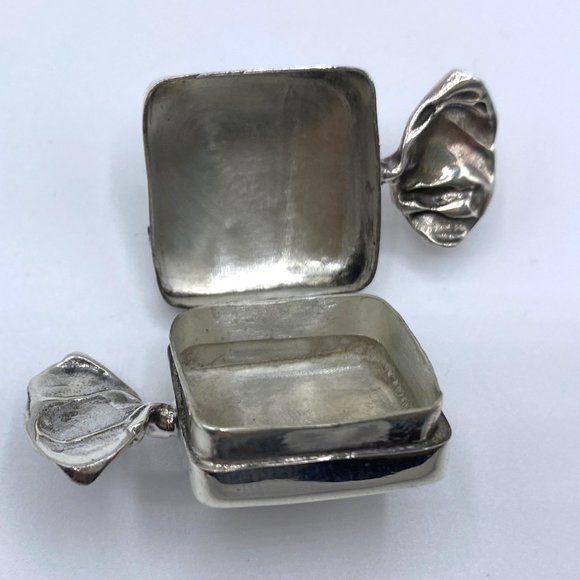 Art | Pretty Birmingham Hallmarked Sterling Silver Sweet Shaped Box ...